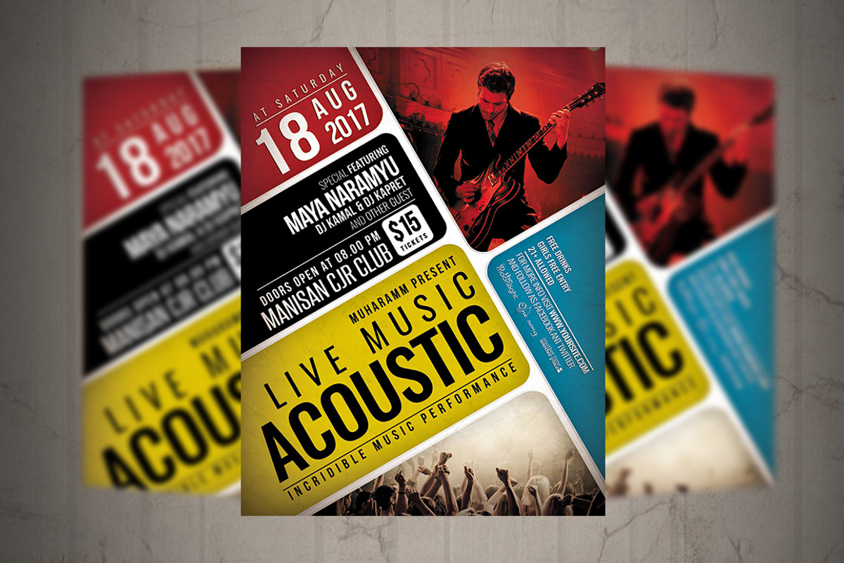 Acoustic Live Flyer / Poster, a Flyer Template by Septian