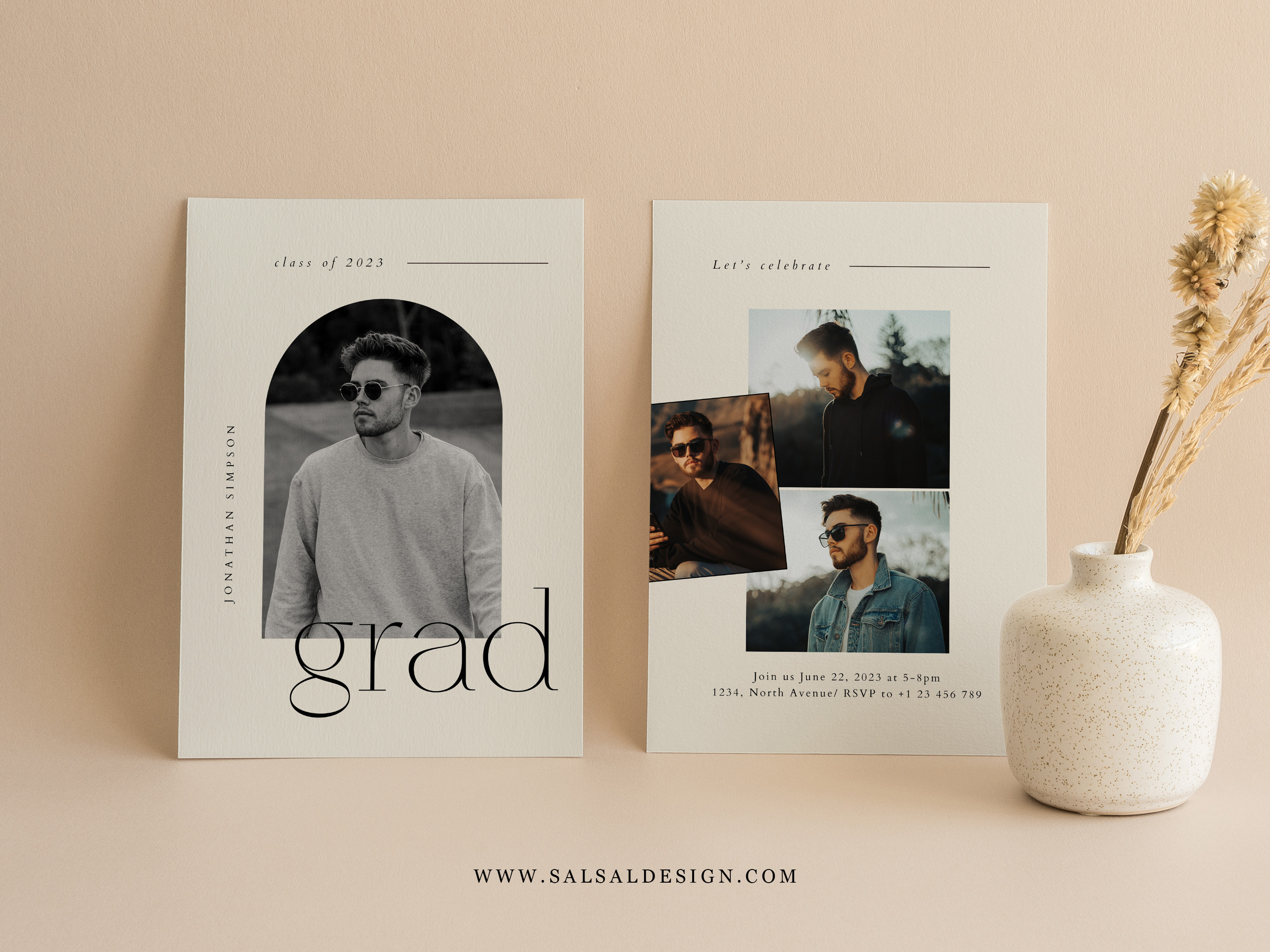 Graduation Card PSD Canva G427, a Card Template by Salsal Design ...