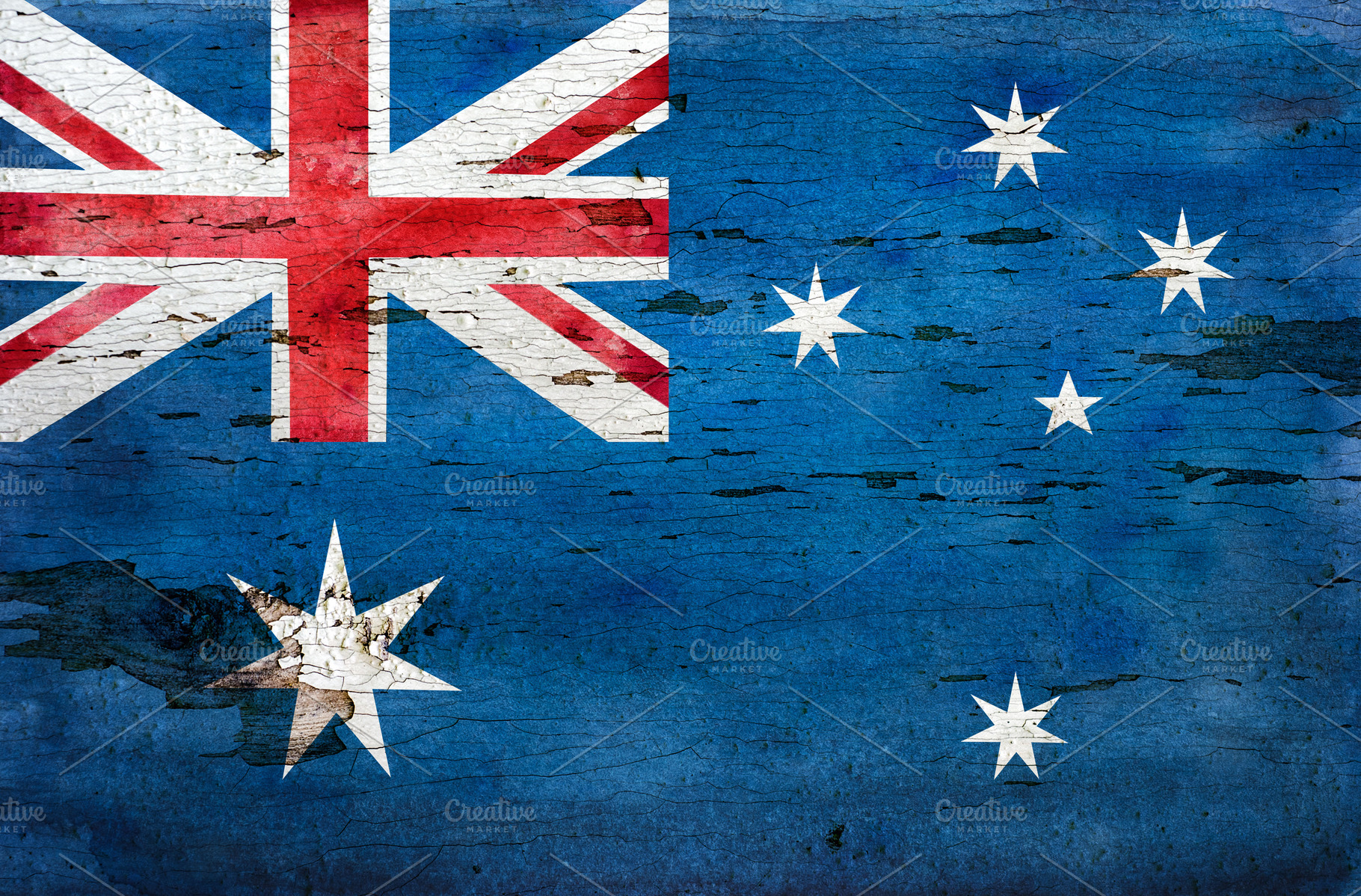 Beautiful drawing of the Australian Flag. Closeup, a Holiday Photo by ...