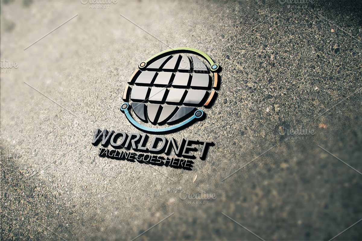 World Net Logo, a Branding & Logo Template by Josuf Media
