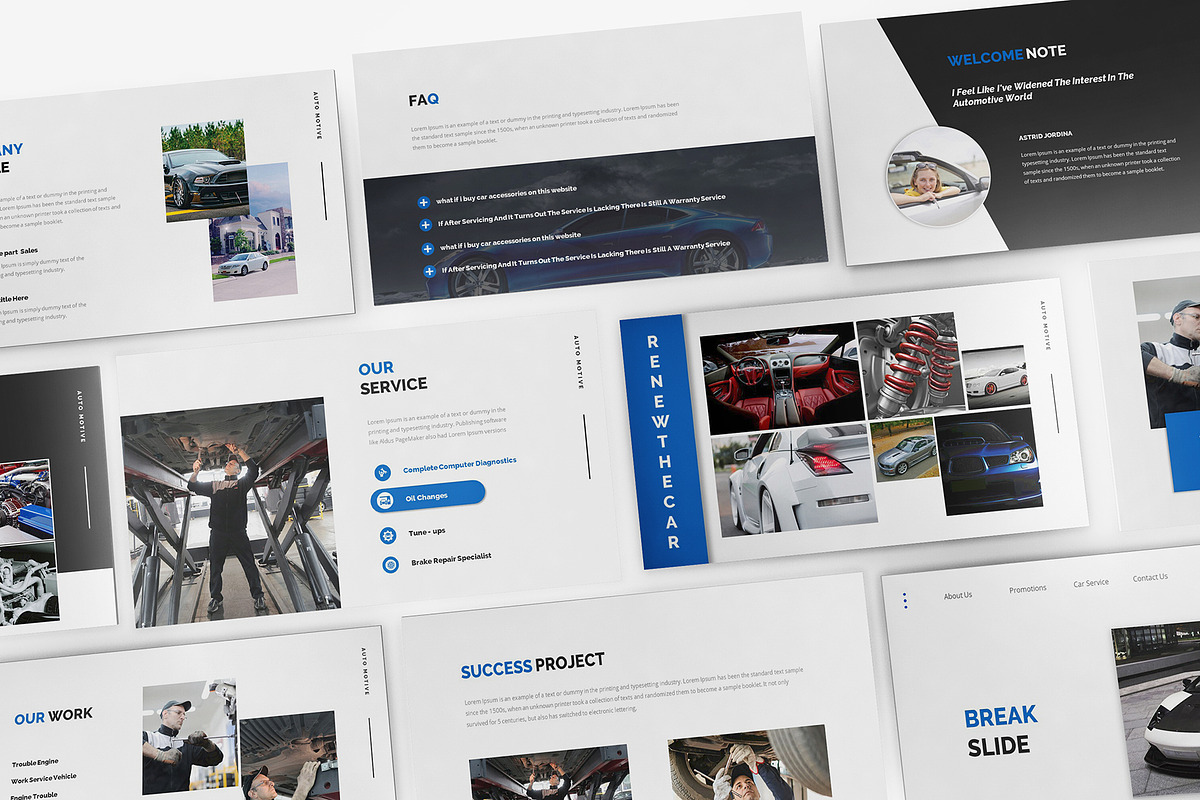 Car Parts Store Powerpoint Template, a Presentation Template by ...