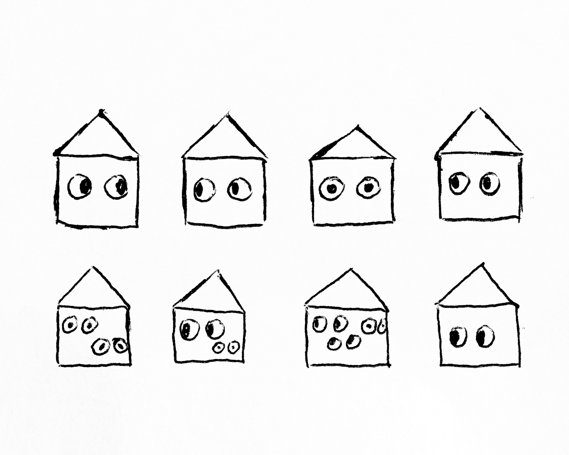 drawn house with eyes and a medical, a Healthcare Illustration by ...