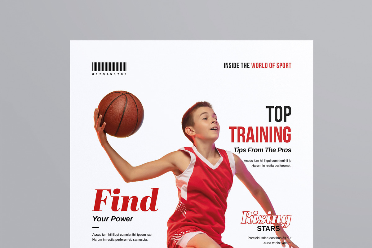 Sport Magazine Cover Template Layout | Creative Market