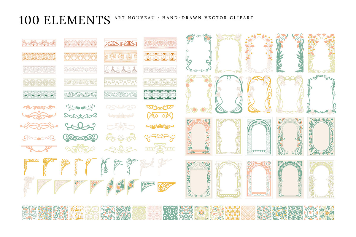 Art Nouveau Collection, an Object Graphic by DesignerCandies