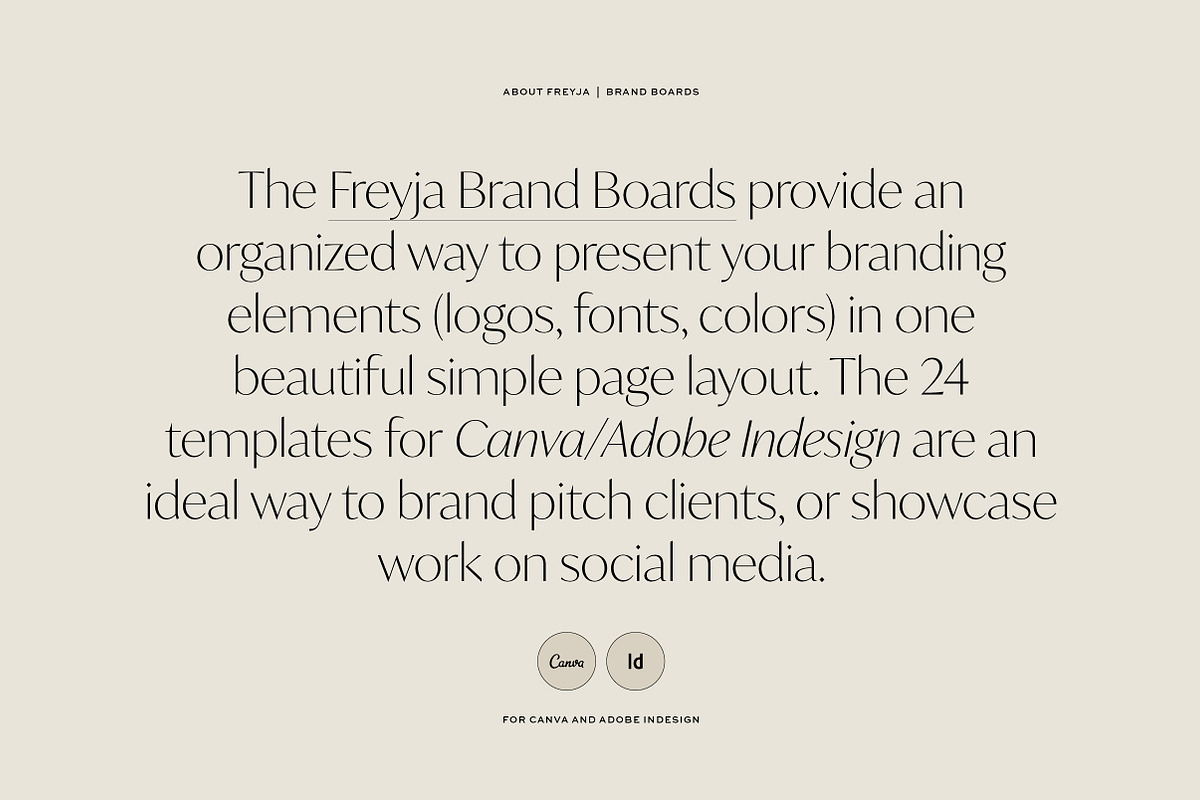 Freyja | Brand Board Kit | Studio Standard