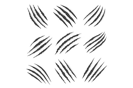 Monster tear claw scratch mark | Animal Illustrations ~ Creative Market