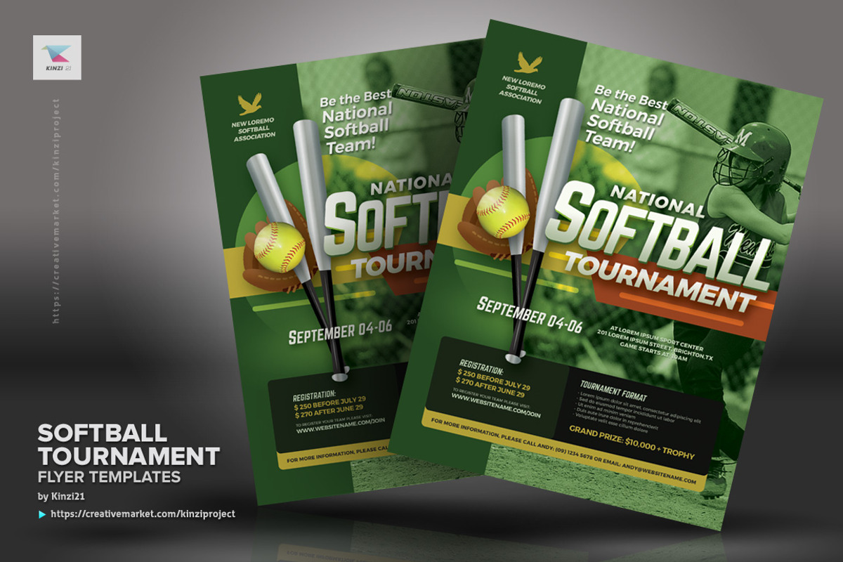 Softball Tournament Flyer Templates, a Flyer Template by kinzi21 ...