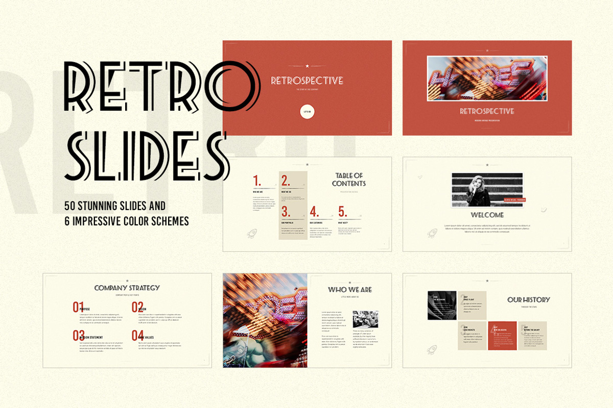 Retrospective PowerPoint Template, a Presentation Template by Rework