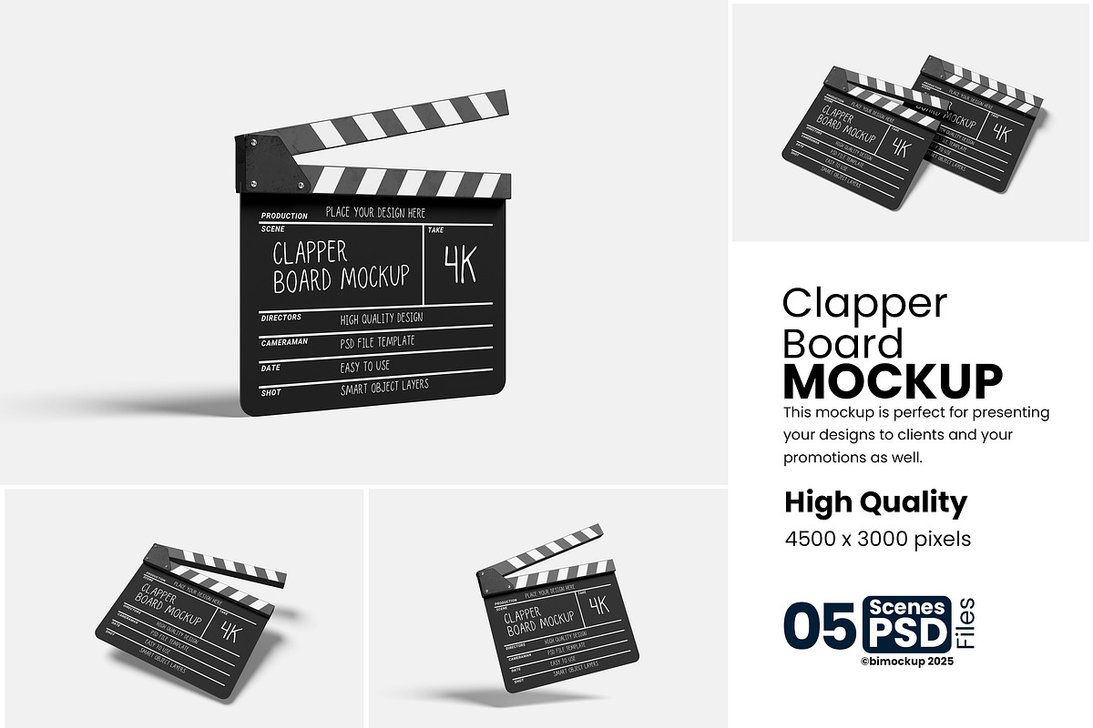 Clapper Board Mockup, a Product Mockup by bimockup