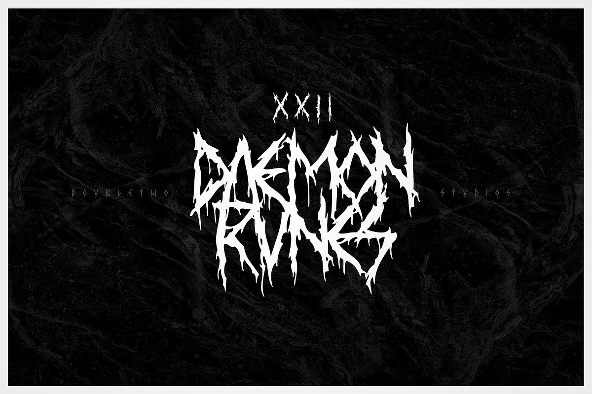 XXII Daemon Runes, a Symbol Font by Doubletwo Studios