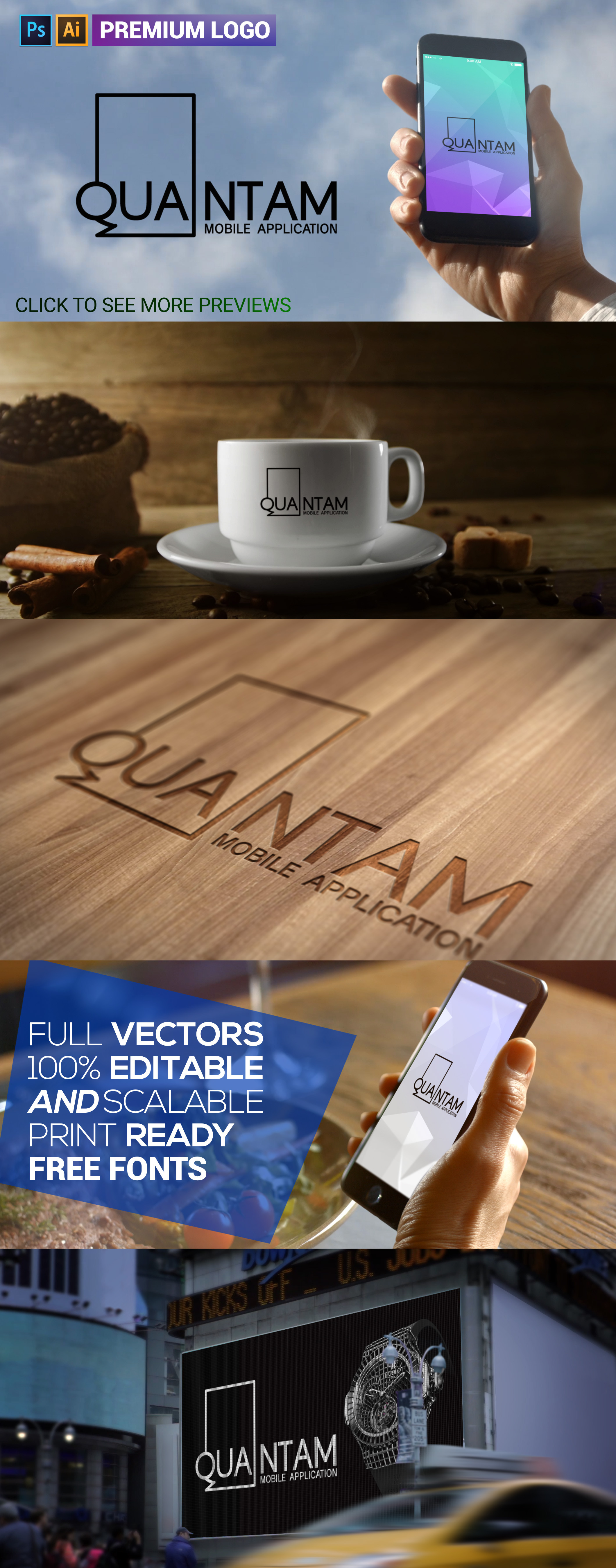 Mobile Application Logos, a Branding & Logo Template by Graphicspixel