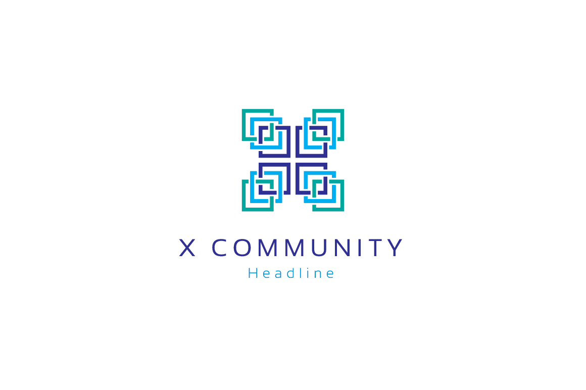 X Community logo., a Branding & Logo Template by Anton Akhmatov