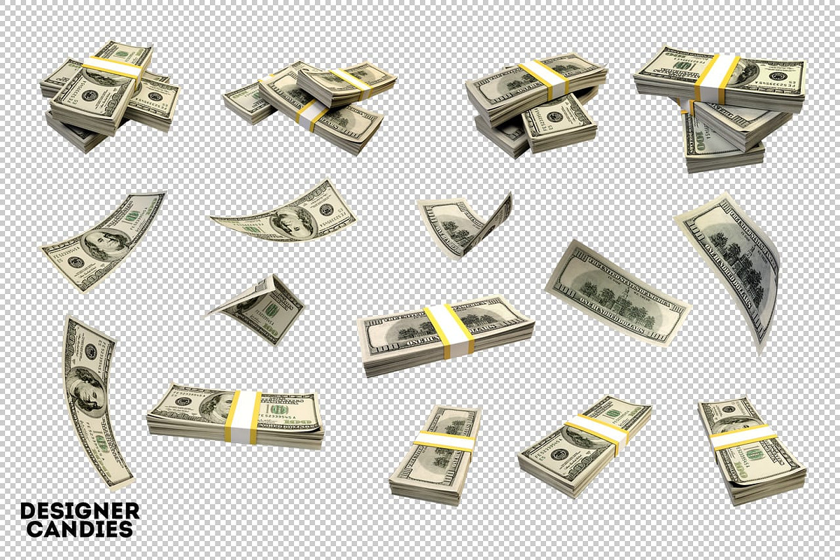 PNG Money Bands Clipart, an Object Graphic by DesignerCandies