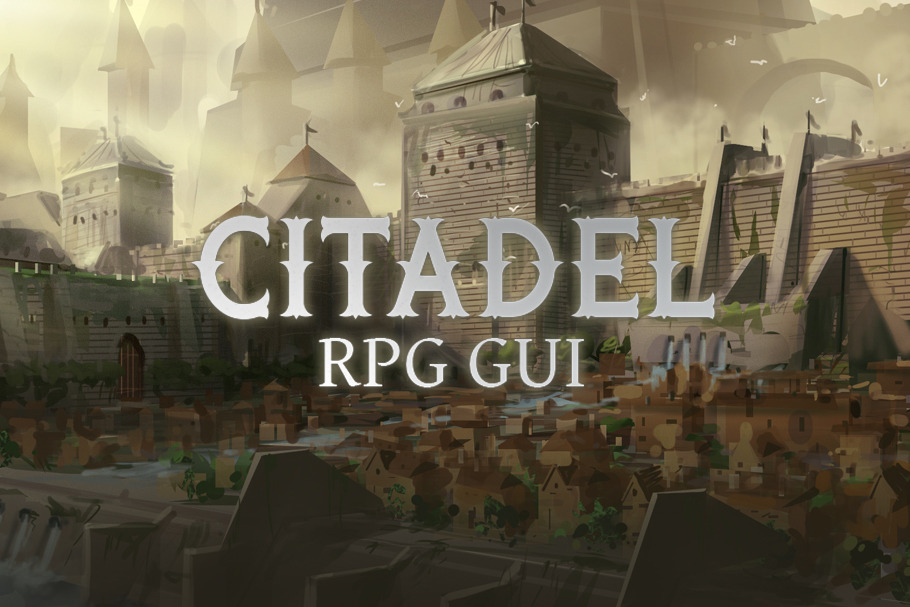 Citadel RPG GUI, an Icon by Kodiak Graphics | Creative Market