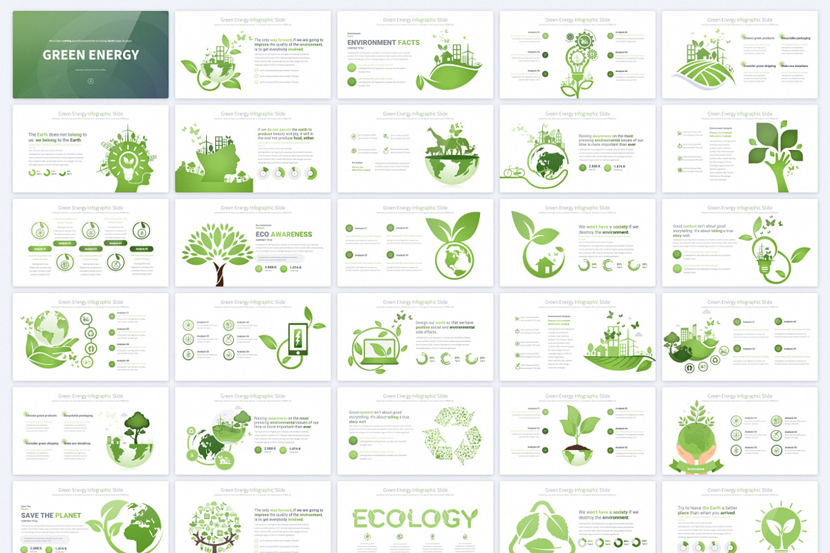 Green Energy PowerPoint, a Presentation Template by Pulsecolor