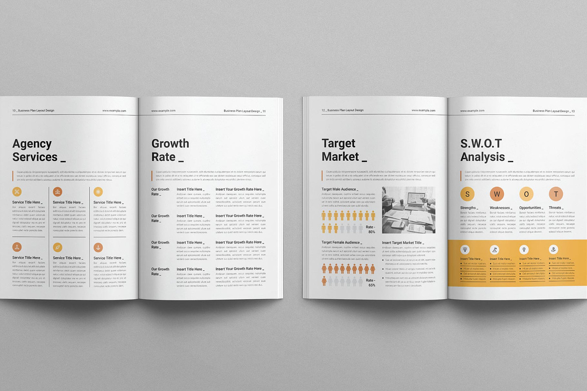 Business Plan Layout Design Template, a Brochure Template by ...