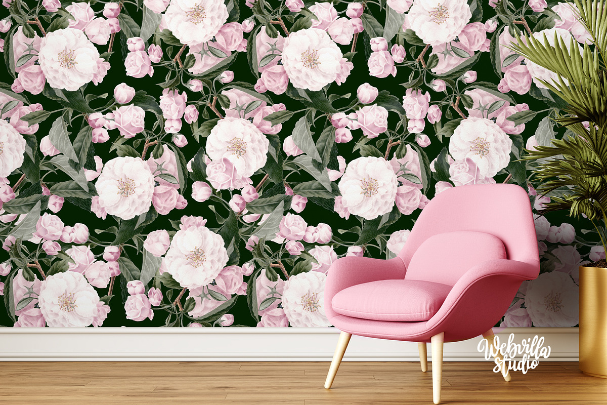 Springtime Bloom Wallpaper, a Wallpaper Graphic by Webvilla Studio