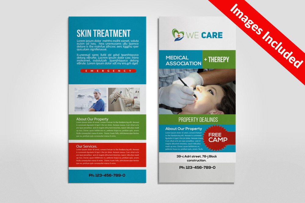 Medical Rack Card Template, a Card Template by Business Flyers