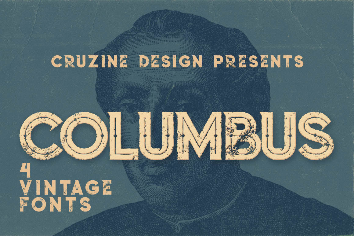 Columbus Typeface, a Font by Cruzine