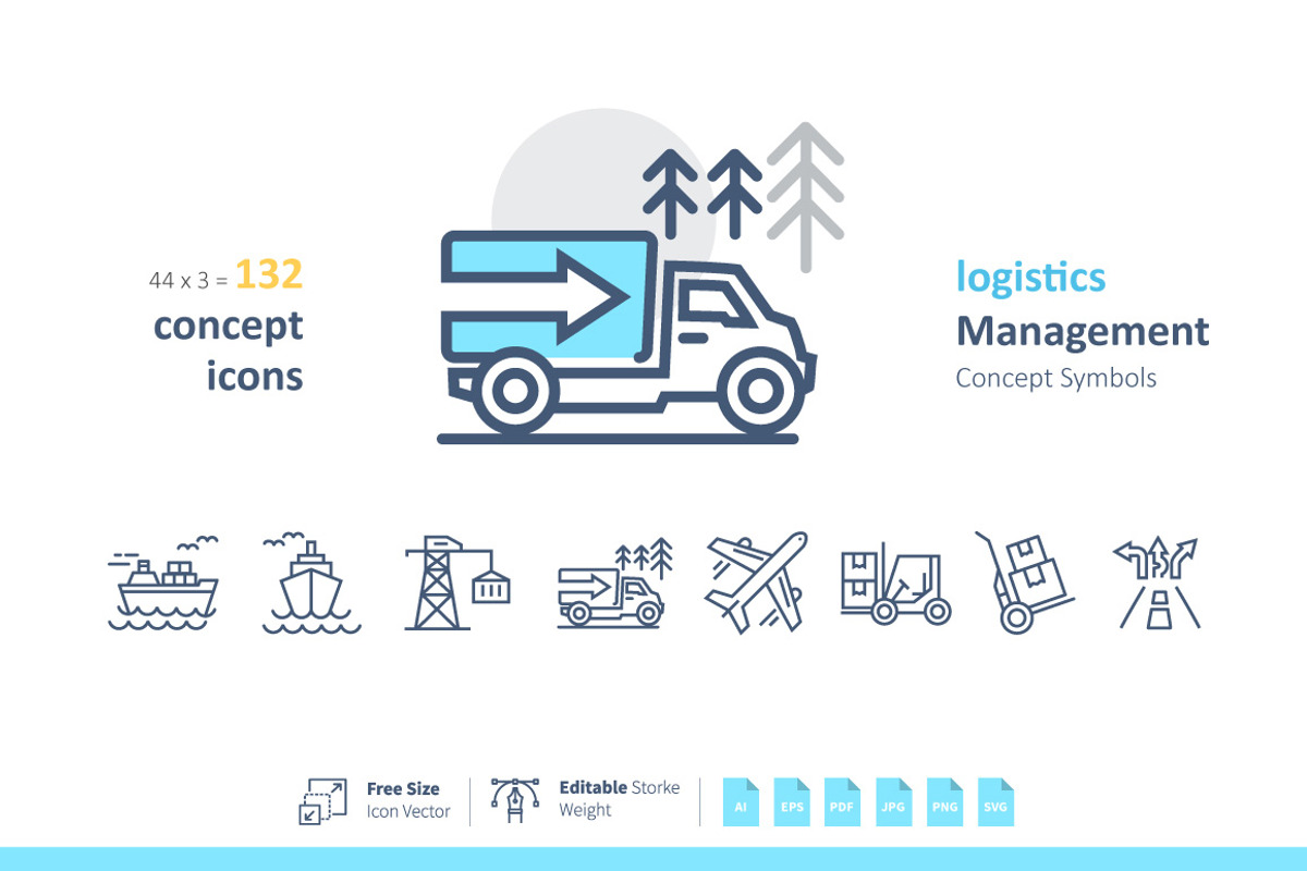 Logistics Management Symbols, an Icon by BomSymbols