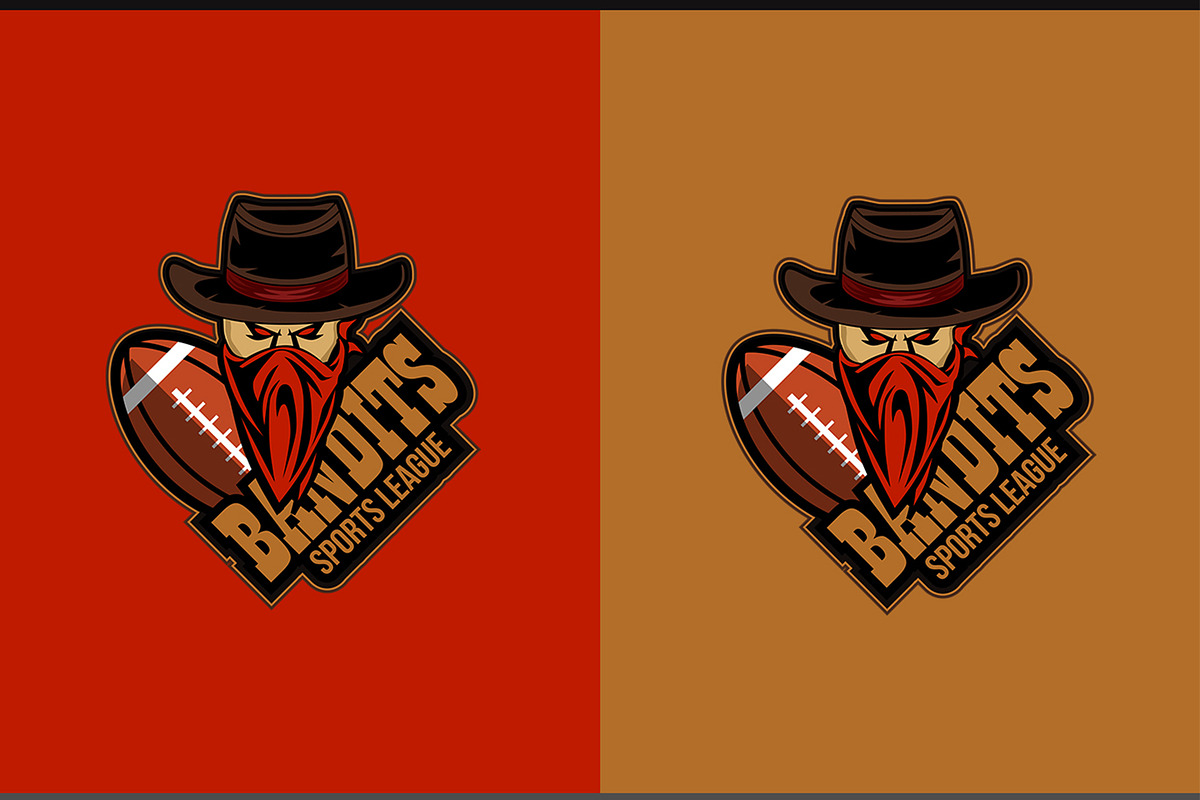 Bandits - Mascot Sport Logo, a Branding & Logo Template by Nina Shaw