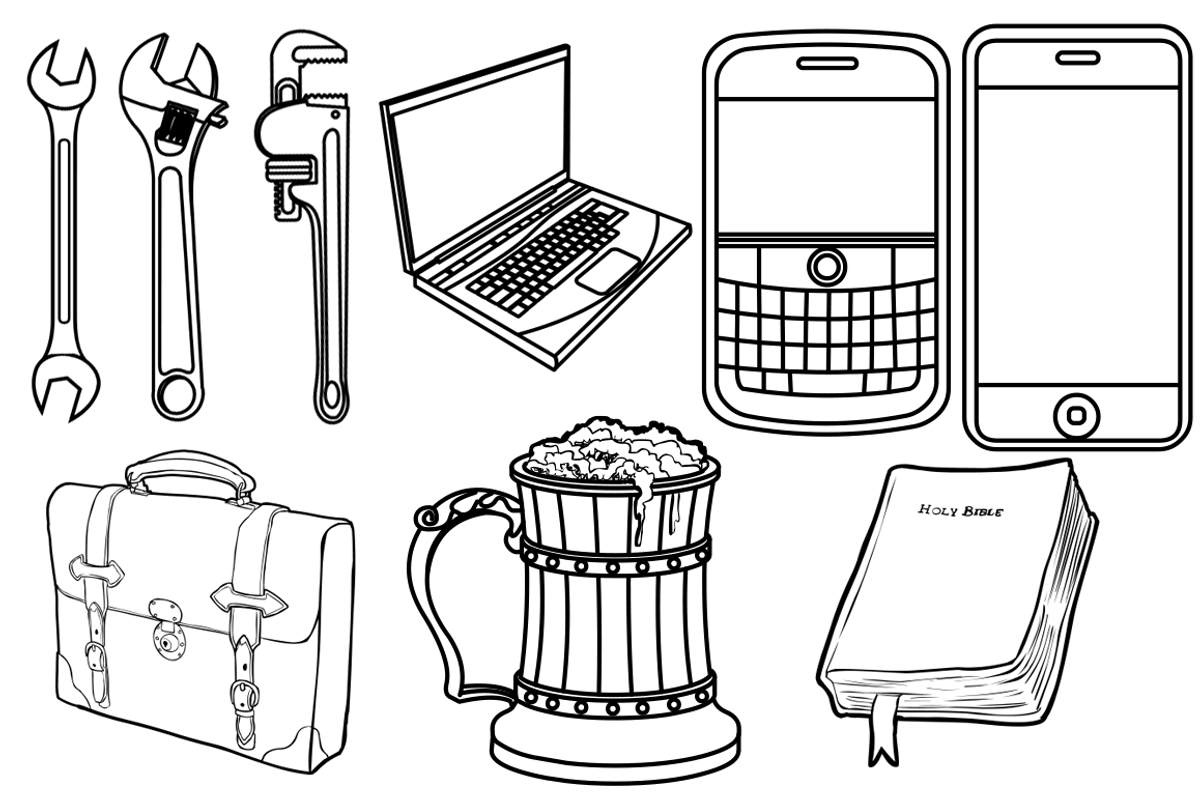 Hand Drawn Everyday Items, a Technology Illustration by HeroMachine ...