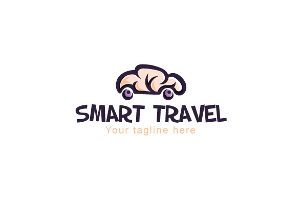 Smart Travel - Speedy Brain Logo, a Branding & Logo Template by VecRas