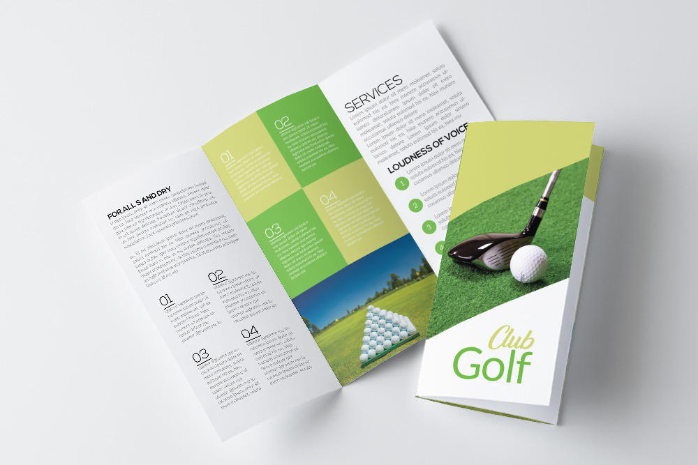 Golf Club Sport Trifold Brochure, a Brochure Template by Business Flyers