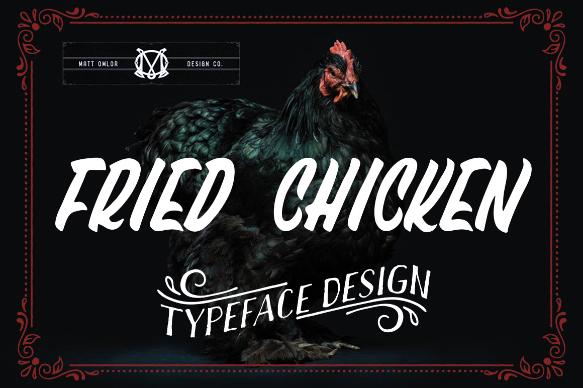 Fried Chicken Typeface, a Sans Serif Font by momlor13