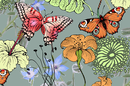 Seamless fantasy patterns, a Pattern Graphic by Designs by Helen Trupak