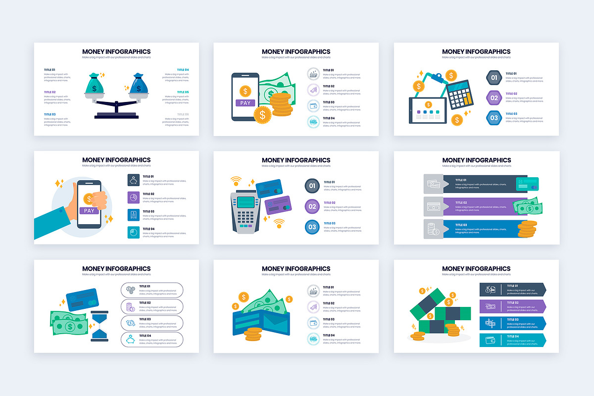 Money Illustrator Infographics, a Presentation Template by Slidesmash