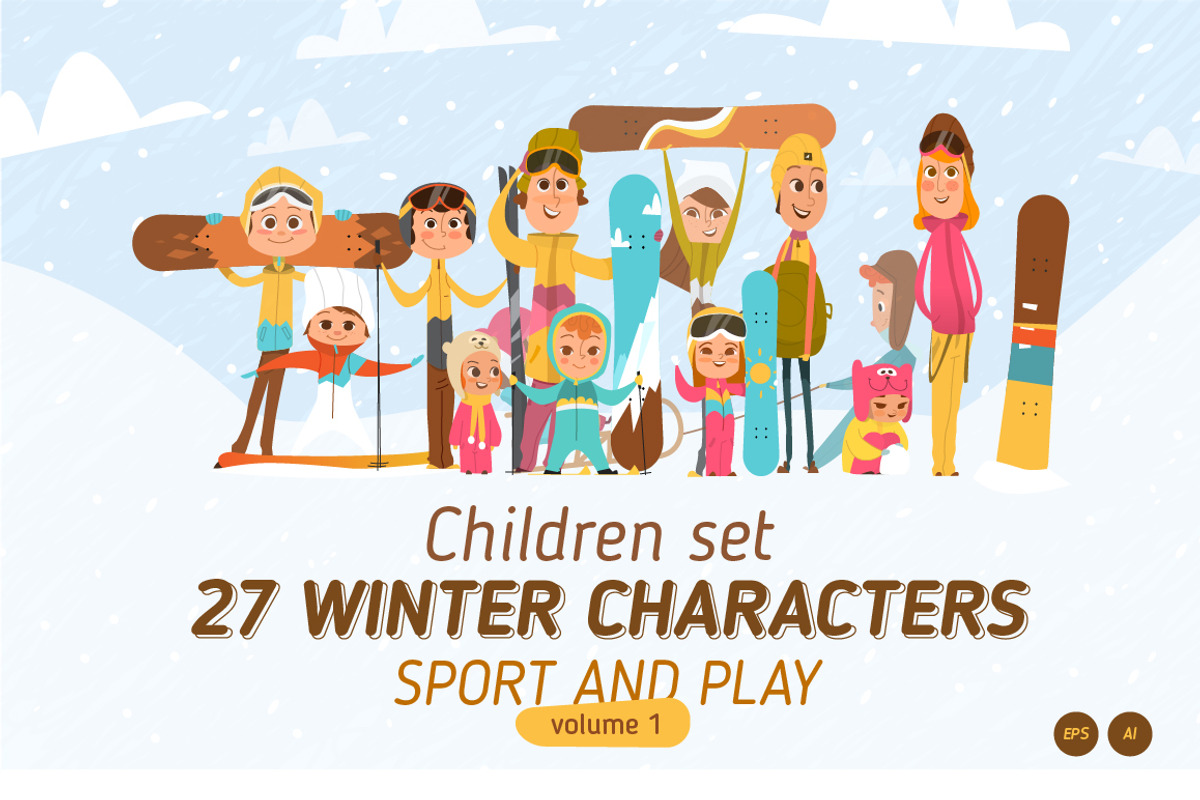 27 Winter characters. Volume 1, a Graphic by Drumcheg