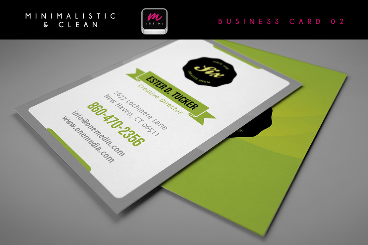 Clean Business Card Template 02, a Business Card Template by MIIM