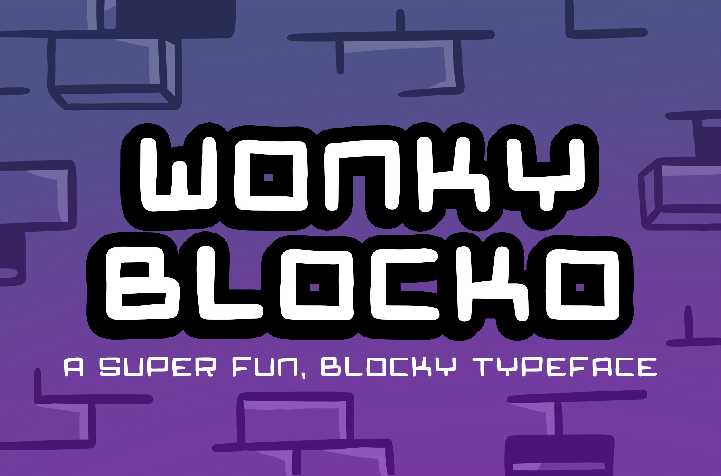 Wonky Blocko - Fun Blocky Font | Creative Market