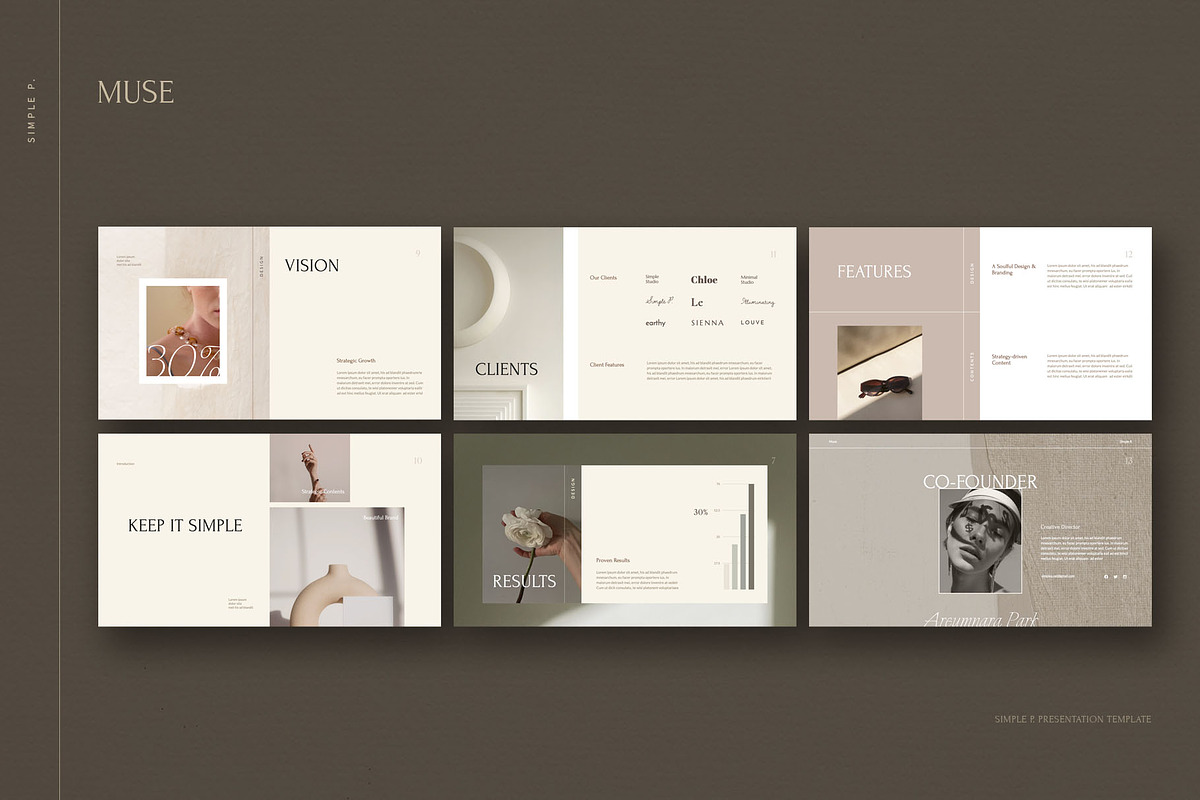 Muse PowerPoint Template, a Presentation Template by Simple P.