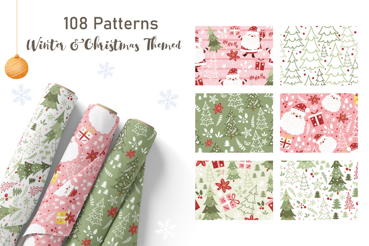 Winter and Christmas Patterns Bundle