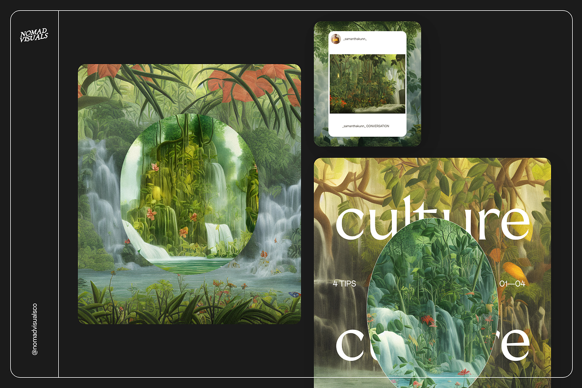 Rainforest Waterfalls Dream, a Background Graphic by Nomad Visuals