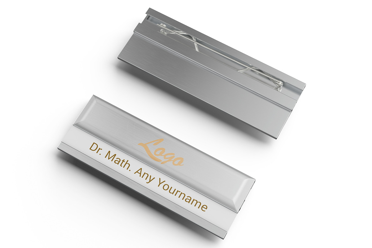 Name Tag Design Mockup, an Advertising Mockup by Digitalphaser