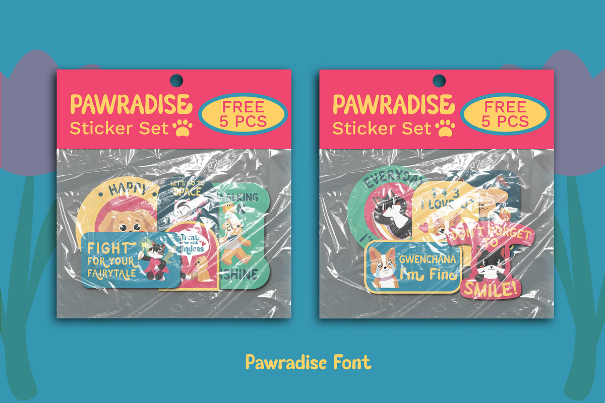 Pawradise Cute Bubbly Display Typeface