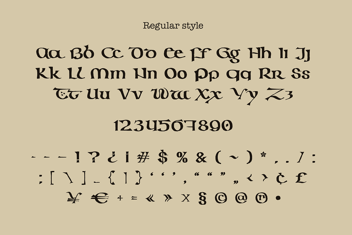 Lindisfarne Script font, a Script Font by kaer_shop