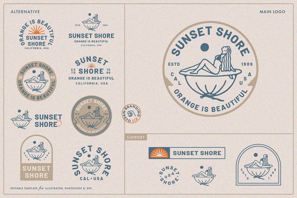 Ocean Branding Kit, a Branding & Logo Template by Refolve Design