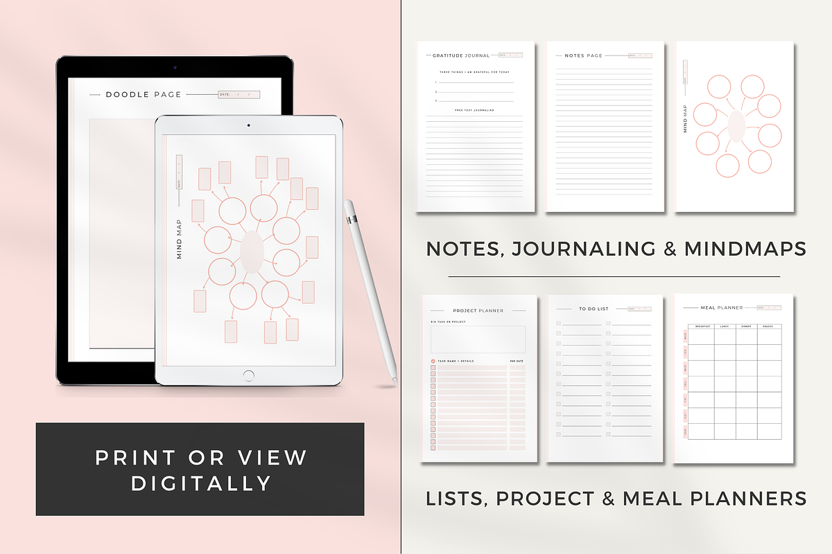 Editable Planner Template Canva, a Stationery Template by Designs by ...