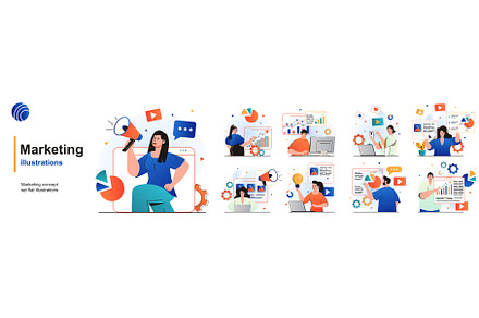 People connected | People Illustrations ~ Creative Market