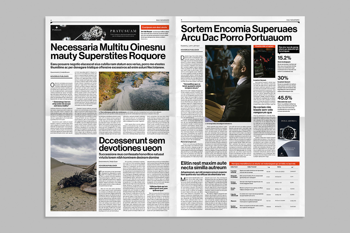 Modern Tabloid Newspaper Template, a Magazine Template by BrandPacks