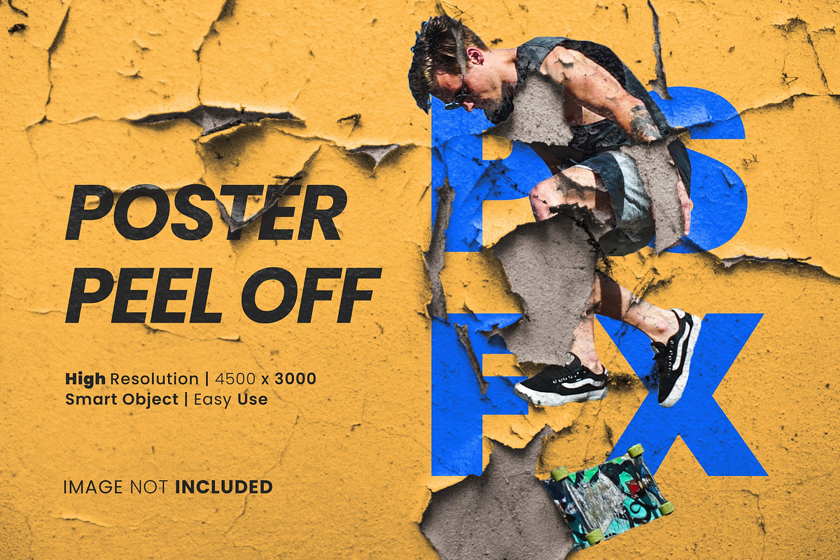 Poster Peel Off Photo Effect Psd