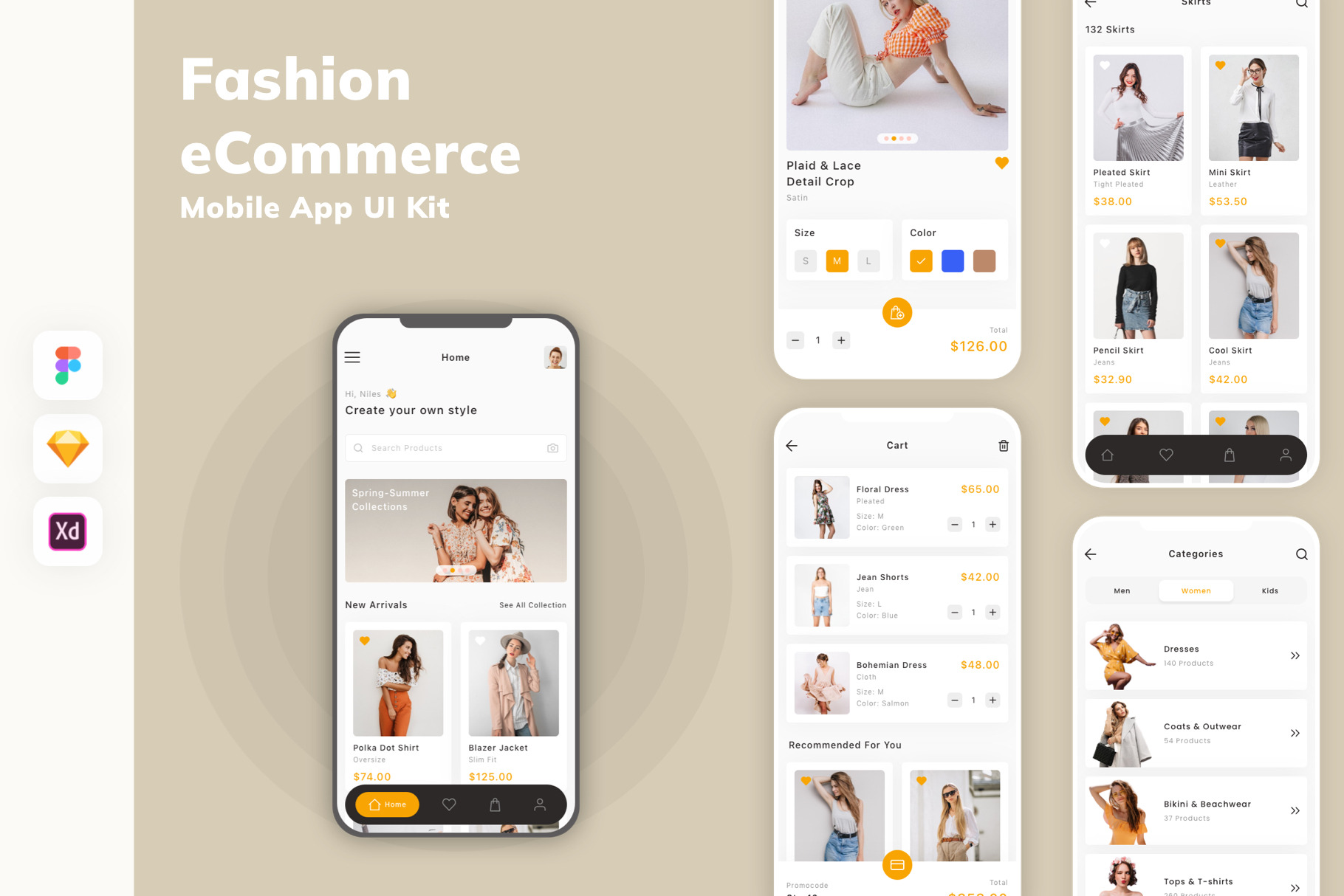Fashion eCommerce Mobile App UI Kit, an UI Kit Template by uicube