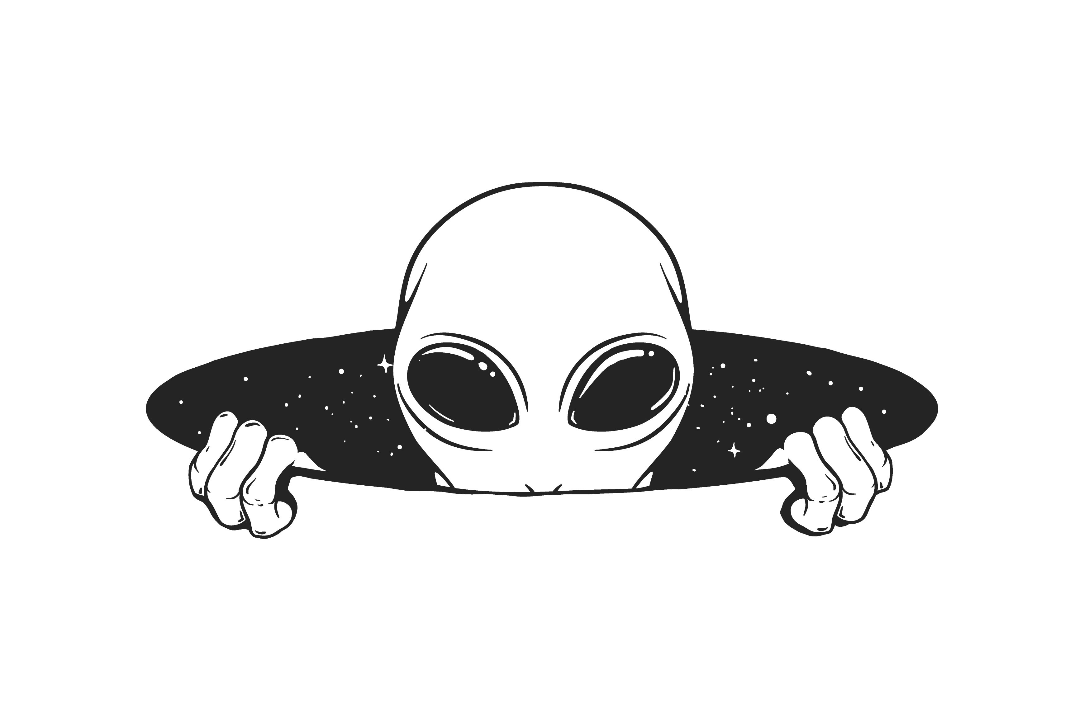 alien to climb out of a space hole, a Person Illustration by Galacticus ...