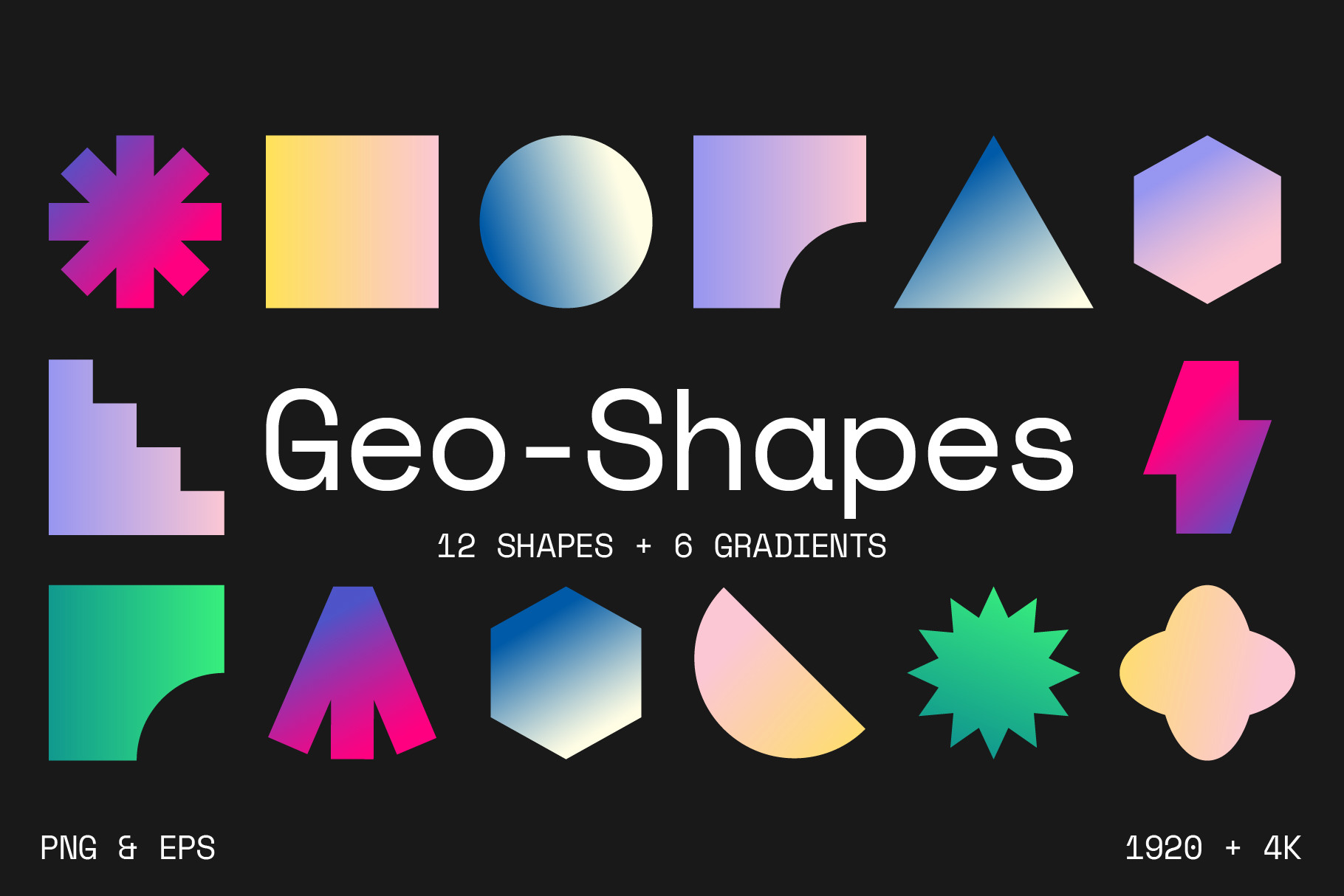 Geometric Shapes and 4K Gradients | Creative Market