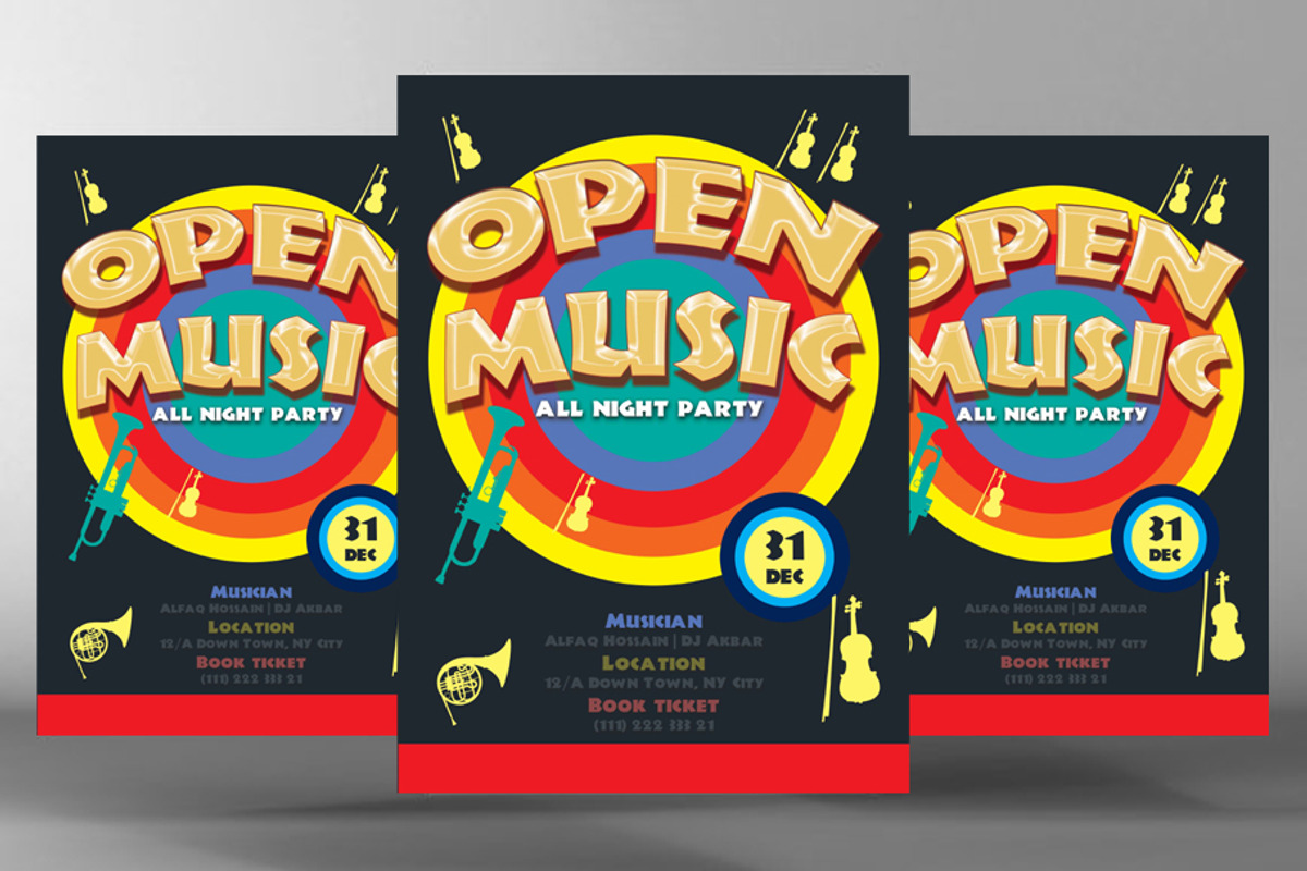 Music Flyer, a Flyer Template by PenciGraphics
