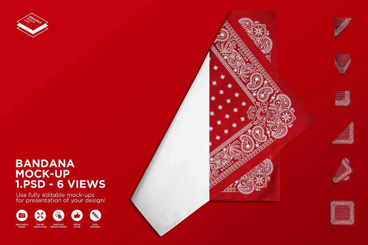 Bandana Mock-up, a Mask Mockup by Branda Keeps
